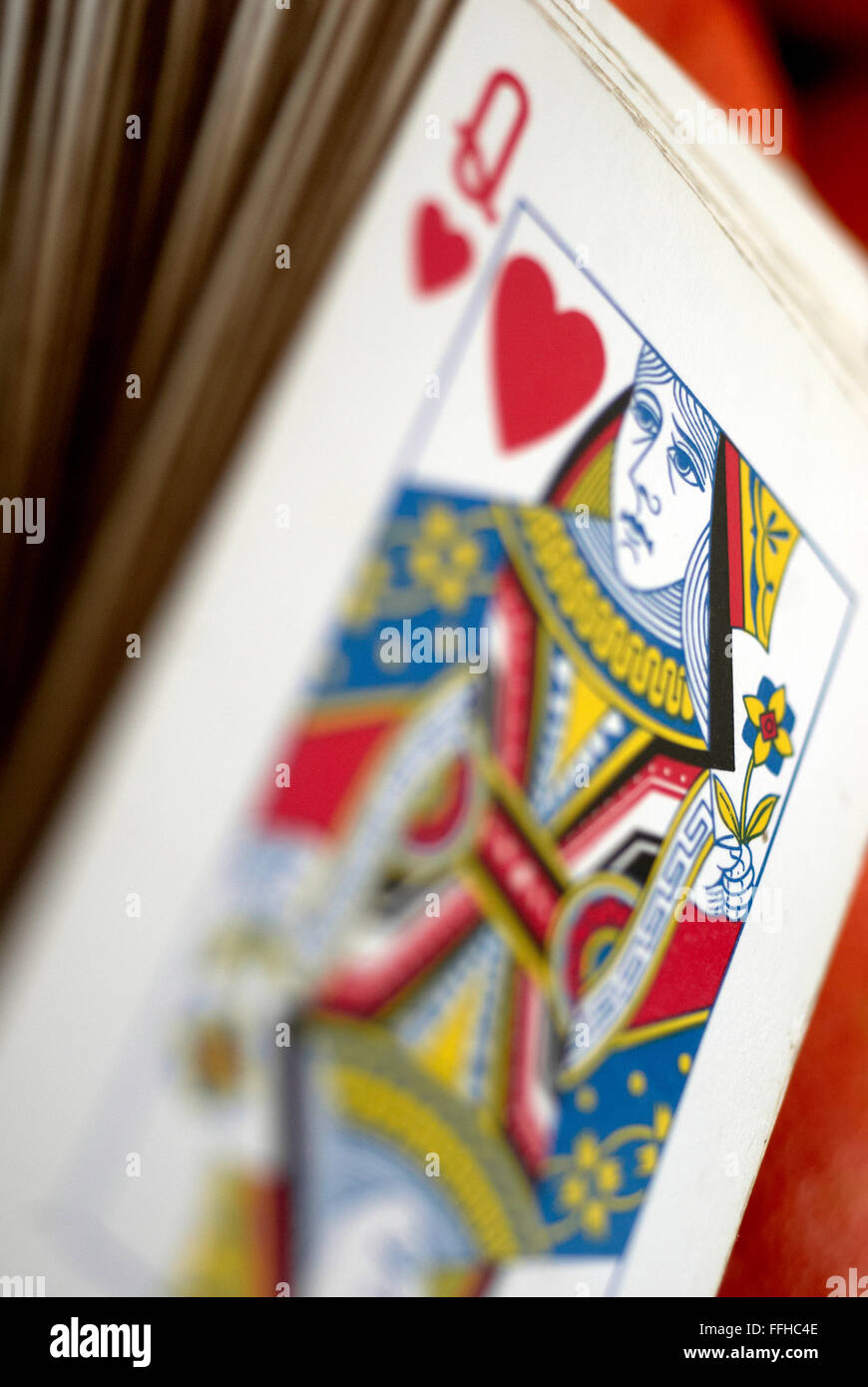 Playing Cards / Queen of Hearts Stock Photo - Alamy