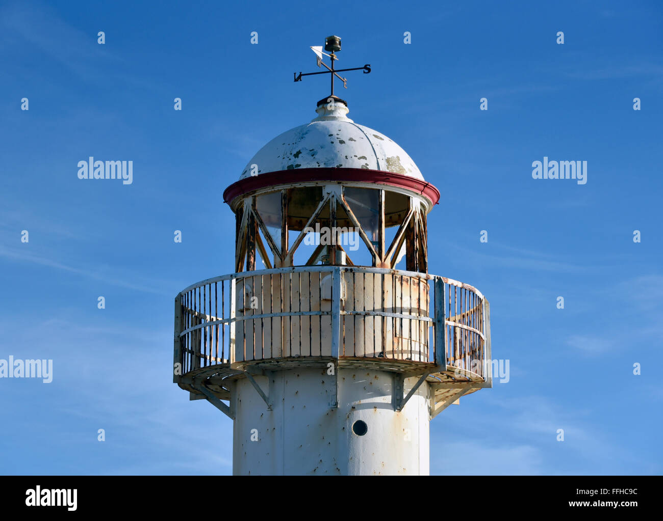 Detail of The Lighthouse. The Outer Barrier, Hodbarrow, Millom, Cumbria ...
