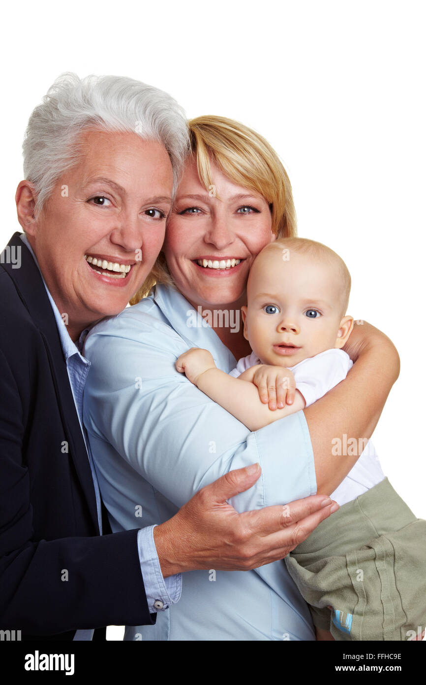 Baby grandmother studio hi-res stock photography and images - Alamy
