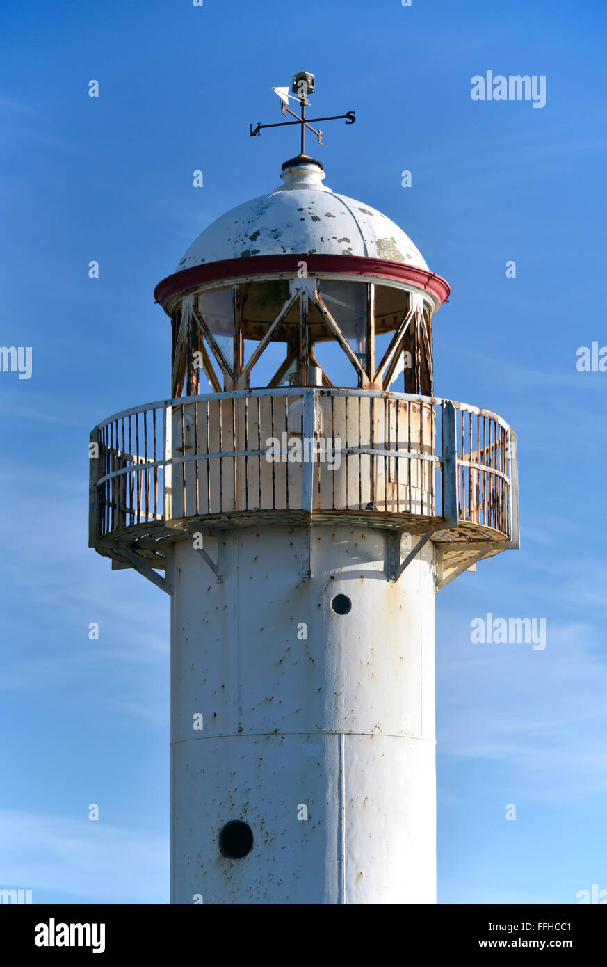 Detail of The Lighthouse. The Outer Barrier, Hodbarrow, Millom, Cumbria ...
