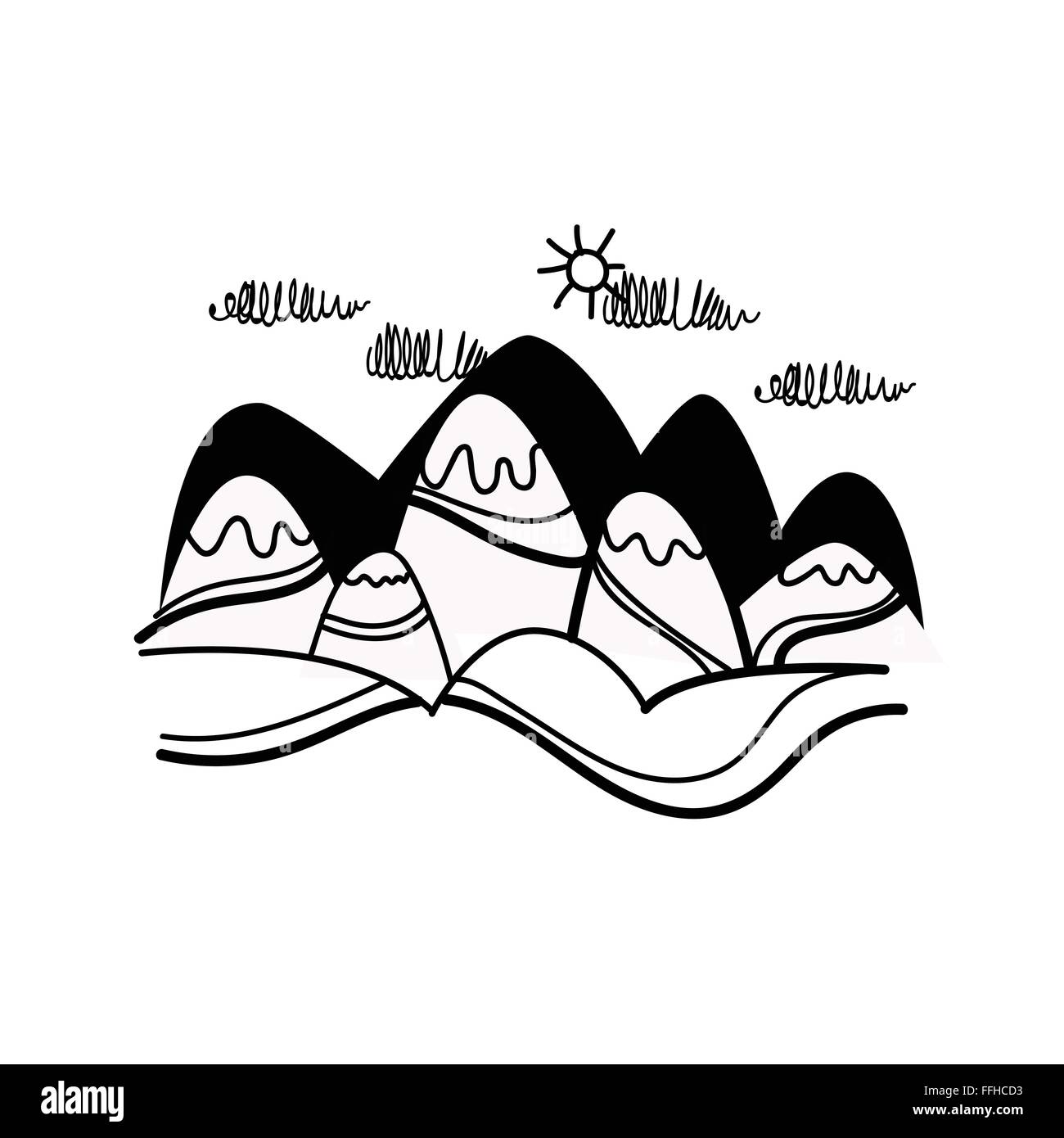 Background natural relief mountains Stock Vector Images - Alamy