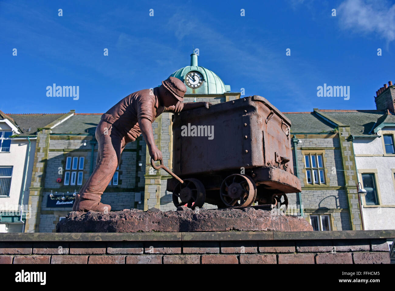 Memorial to the local Iron Industry by Colin Telfer. Millom, Cumbria ...