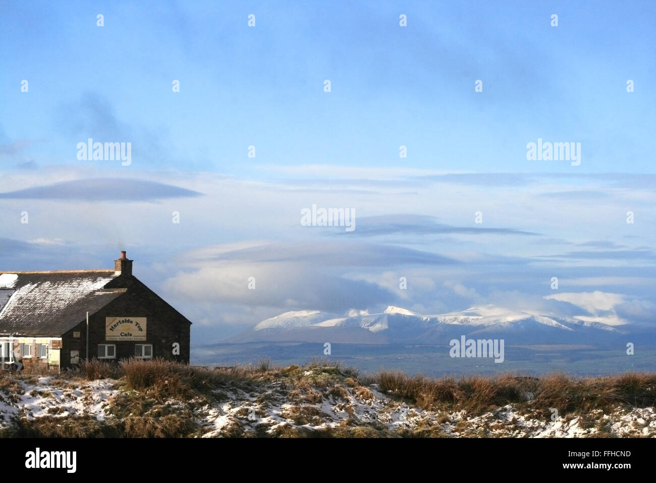 Hartside cafe overlooking the Eden Valley in Cumbria Stock Photo - Alamy