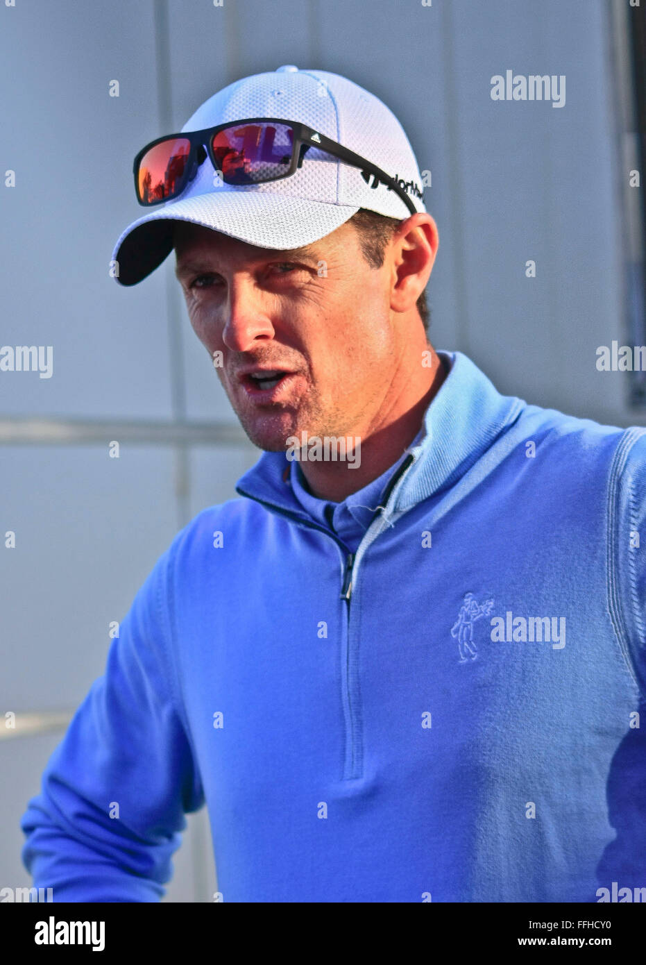 Pebble Beach Golf Links, Carmel, CA USA. 13th Feb, 2016. Justin Rose ...