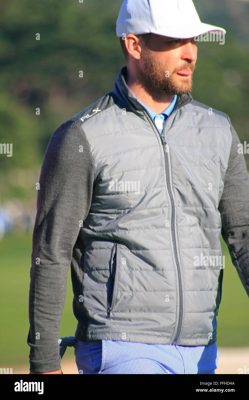 Pebble Beach Golf Links, Carmel, CA USA. 13th Feb, 2016. Justin ...