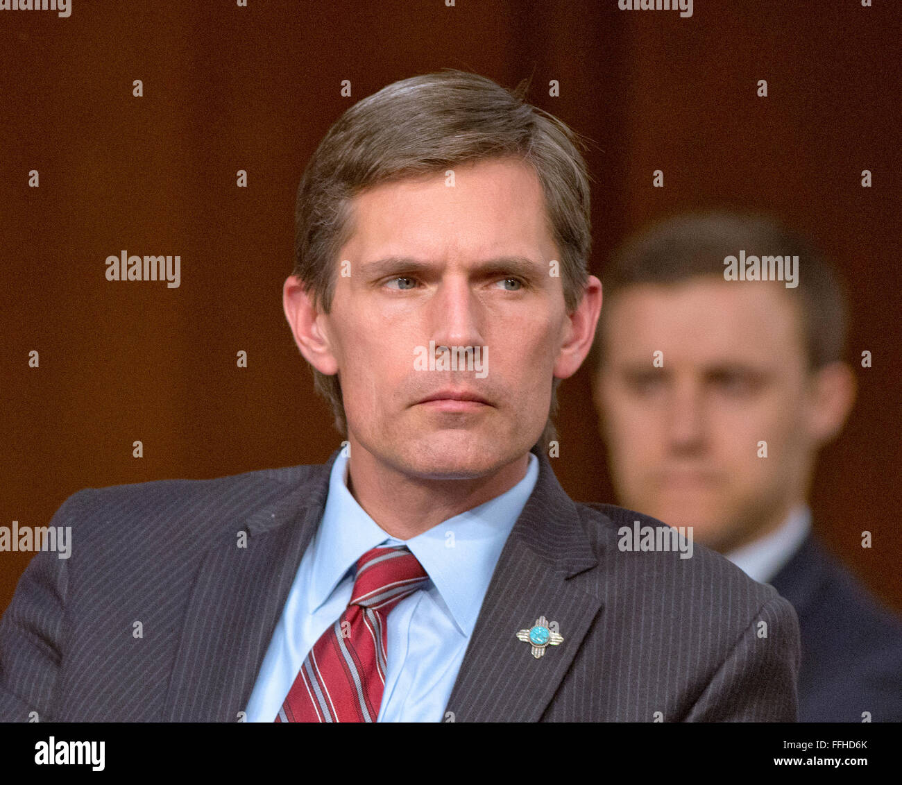 United States Senator Martin Heinrich (Democrat of New Mexico) listens ...