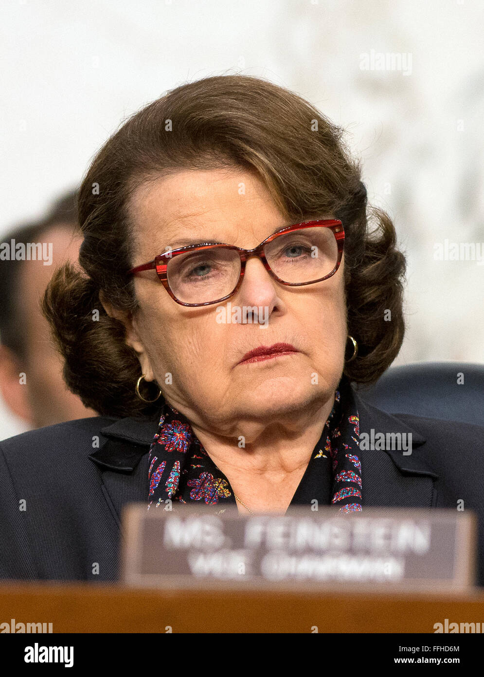 United States Senator Dianne Feinstein (Democrat of California ...