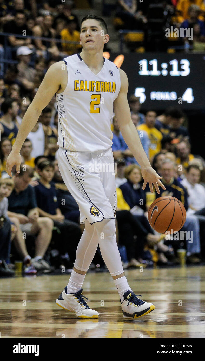 Berkeley USA CA. 13th Feb, 2016. California G # 2 Sam Singer looks over ...