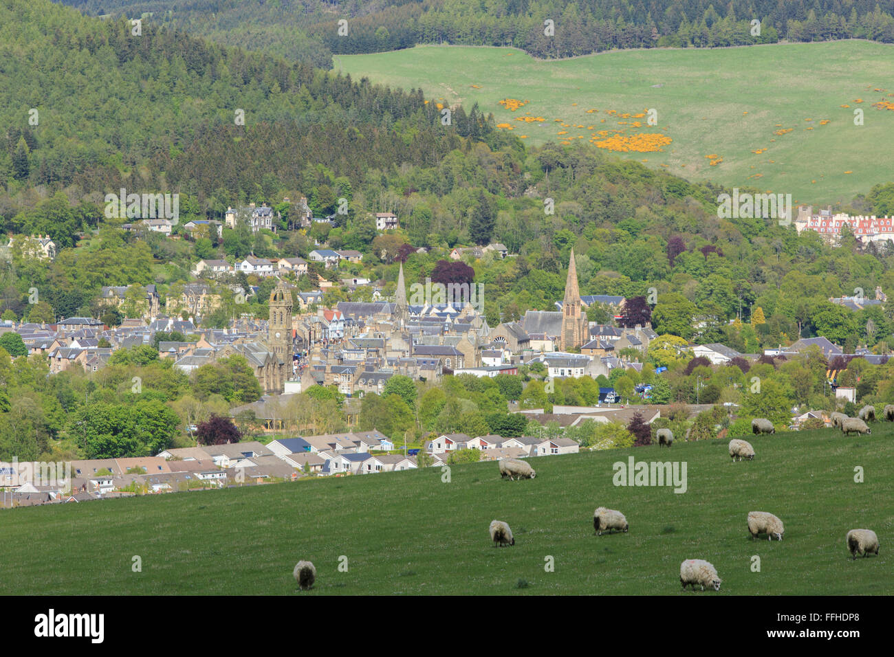 Peebles, a town in the Borders region of Scotland Stock Photo - Alamy