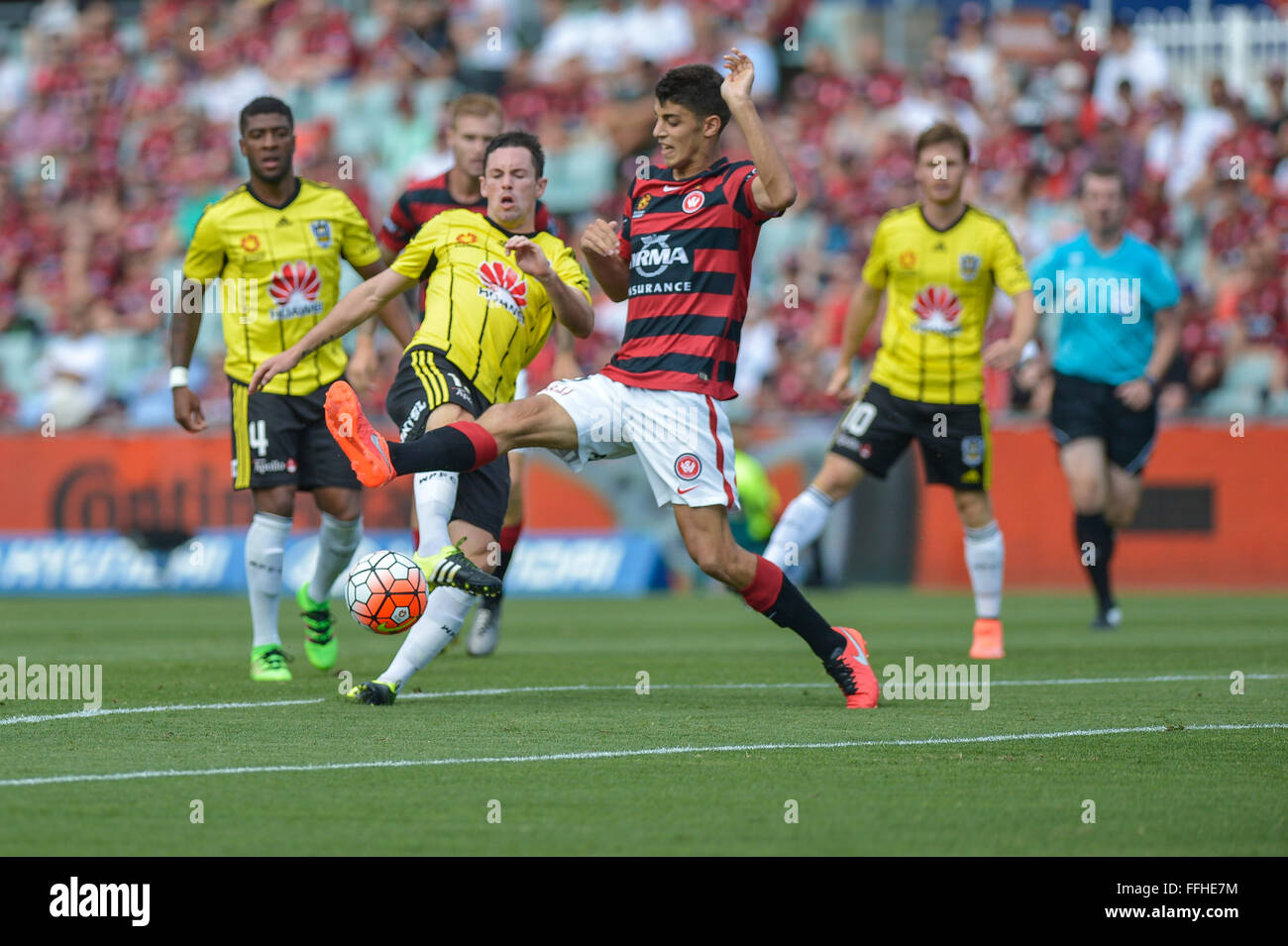 Pirtek Stadium, Parramatta, Australia. 14th Feb, 2016. Hyundai A-League ...