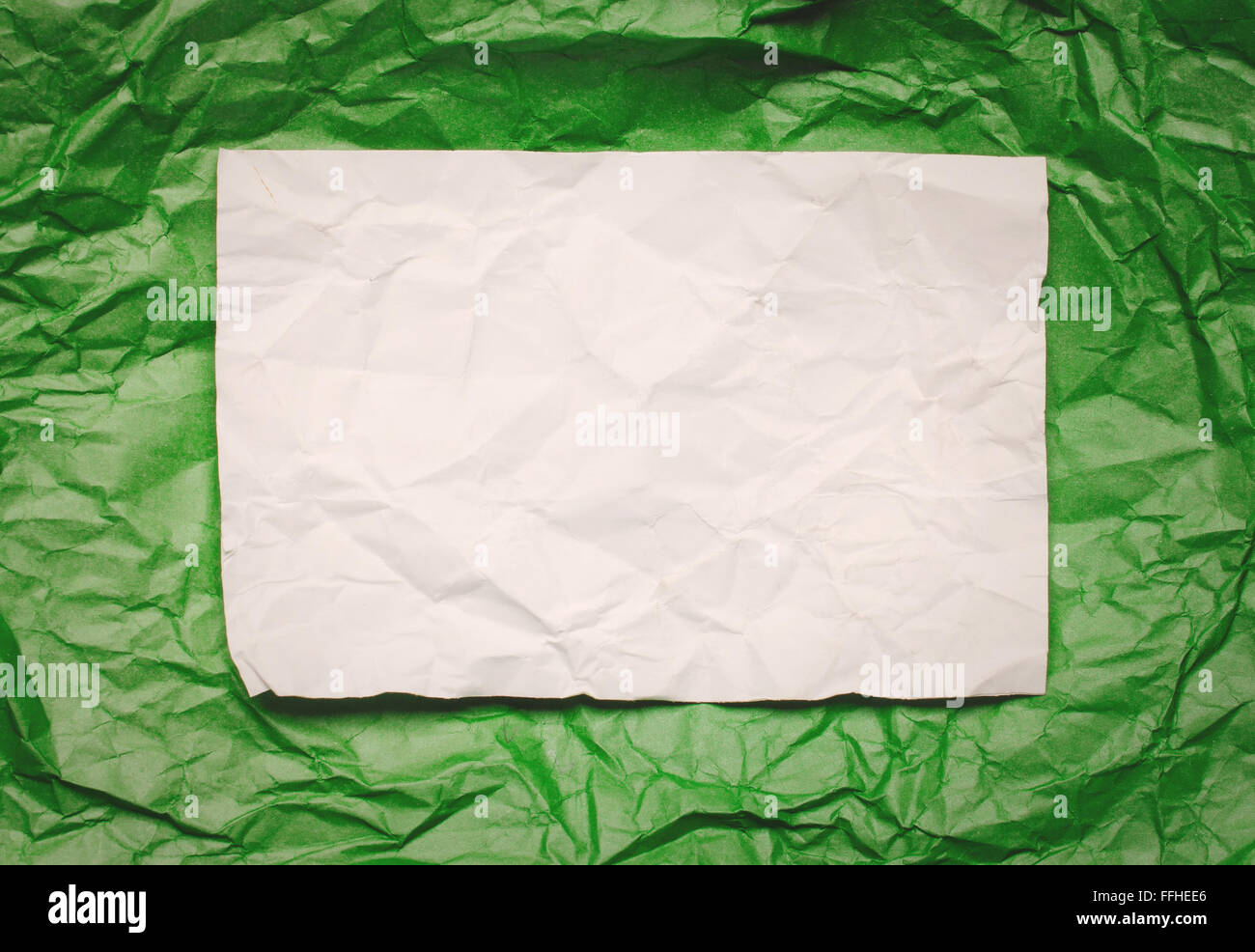 Green Crumpled paper Stock Photo - Alamy