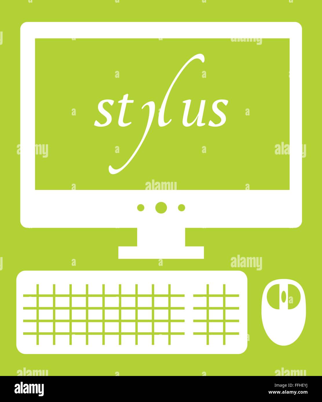 Vector illustration of web development stylus technology. isolated ...