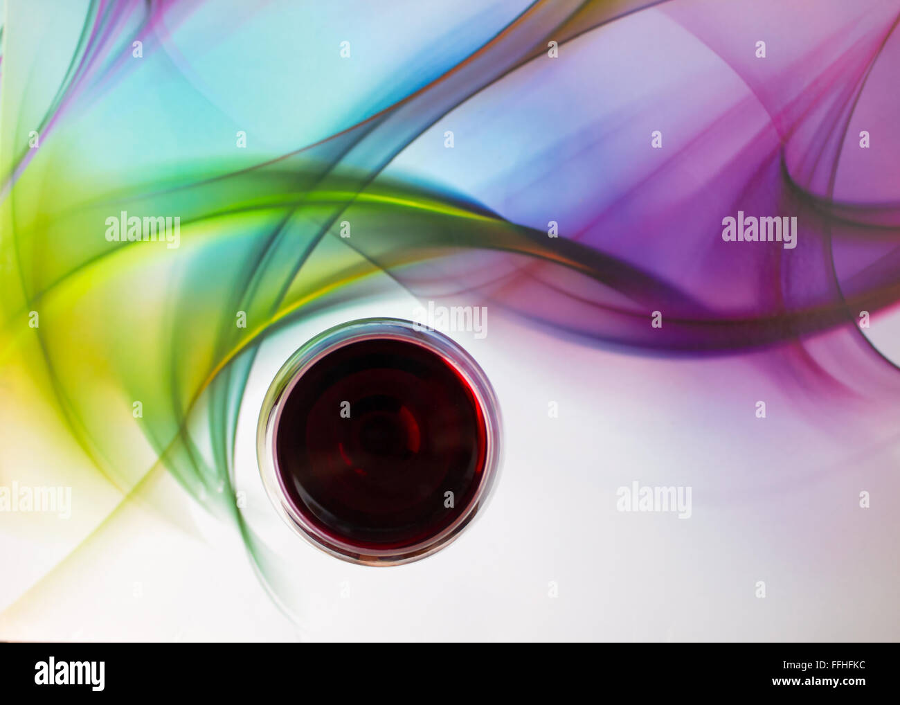 Abstract glassware background design of wine glass and grapes on ...