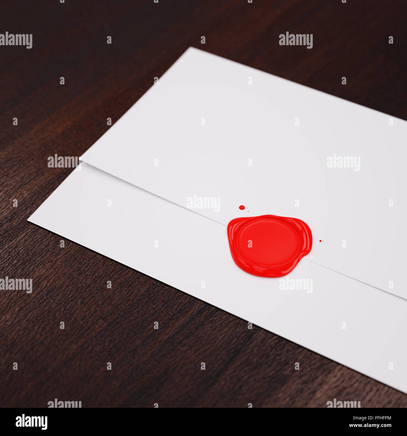 Wax sealed letter close-up Stock Photo - Alamy
