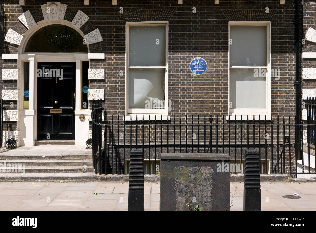 A commemorative blue plaque for Sir Harry Ricardo (1885 - 1974) on ...