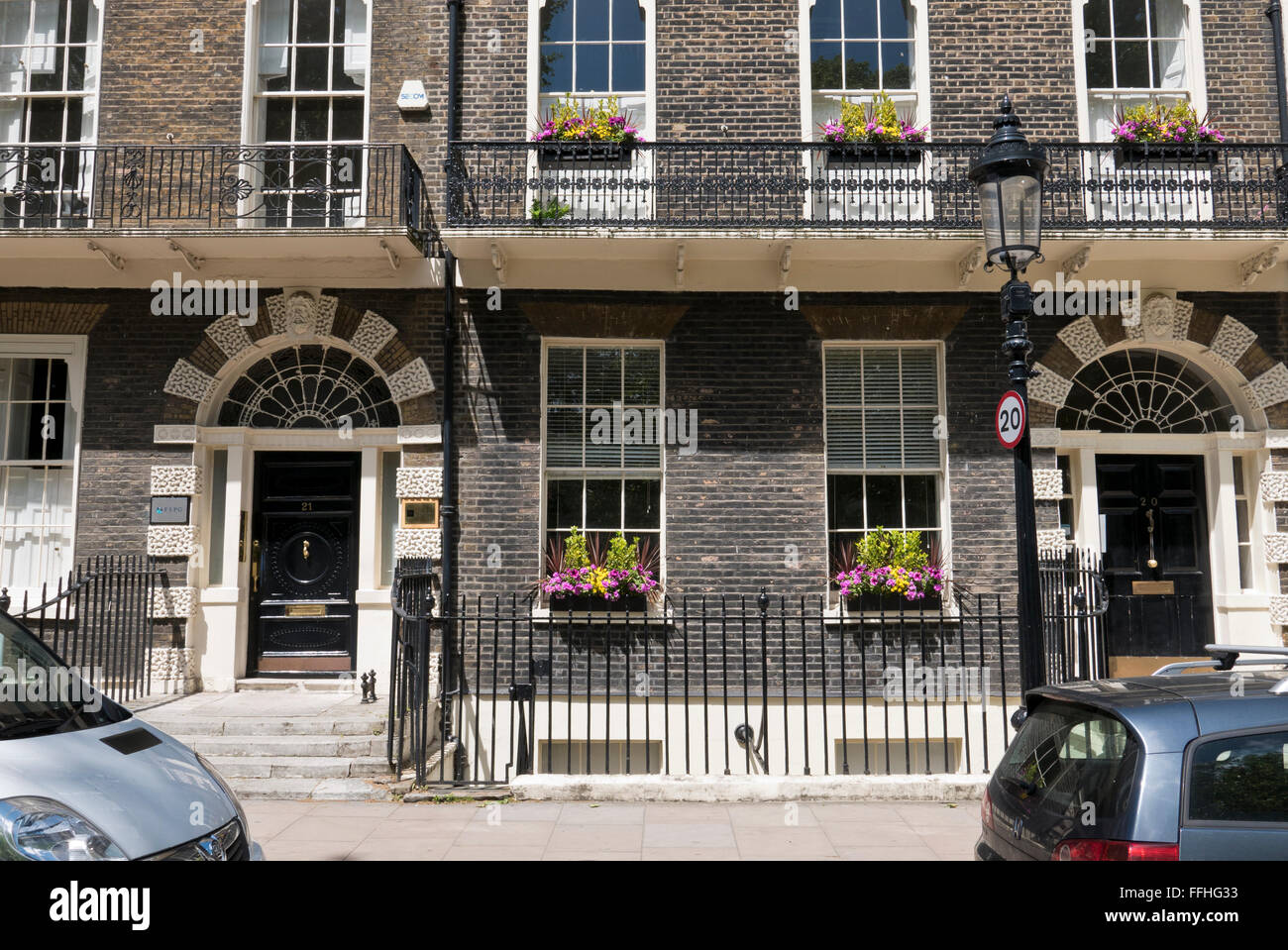 Old British terrace houses in London, United KIngdom Stock Photo - Alamy