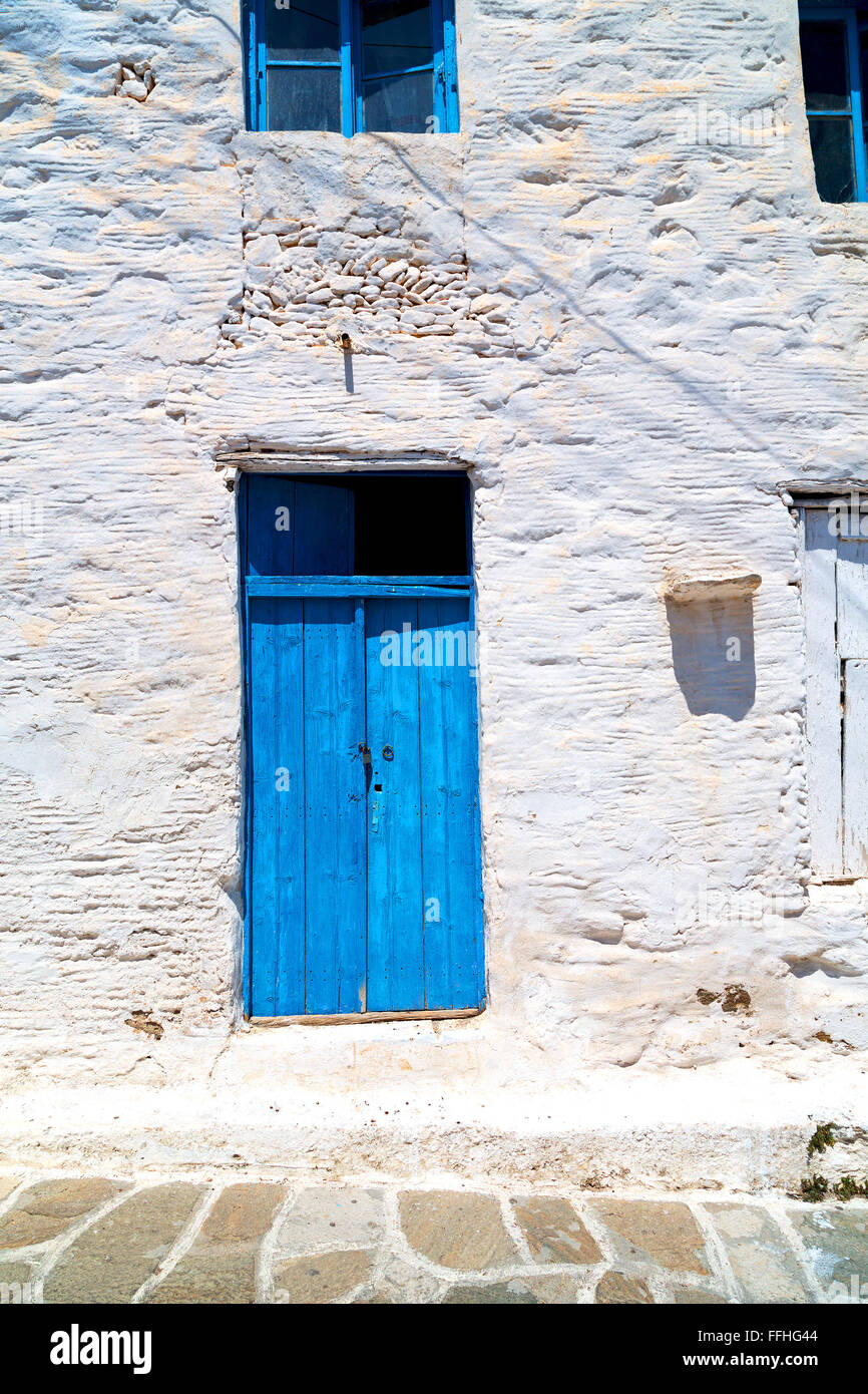 in the greece island window and door white colors old architecture ...