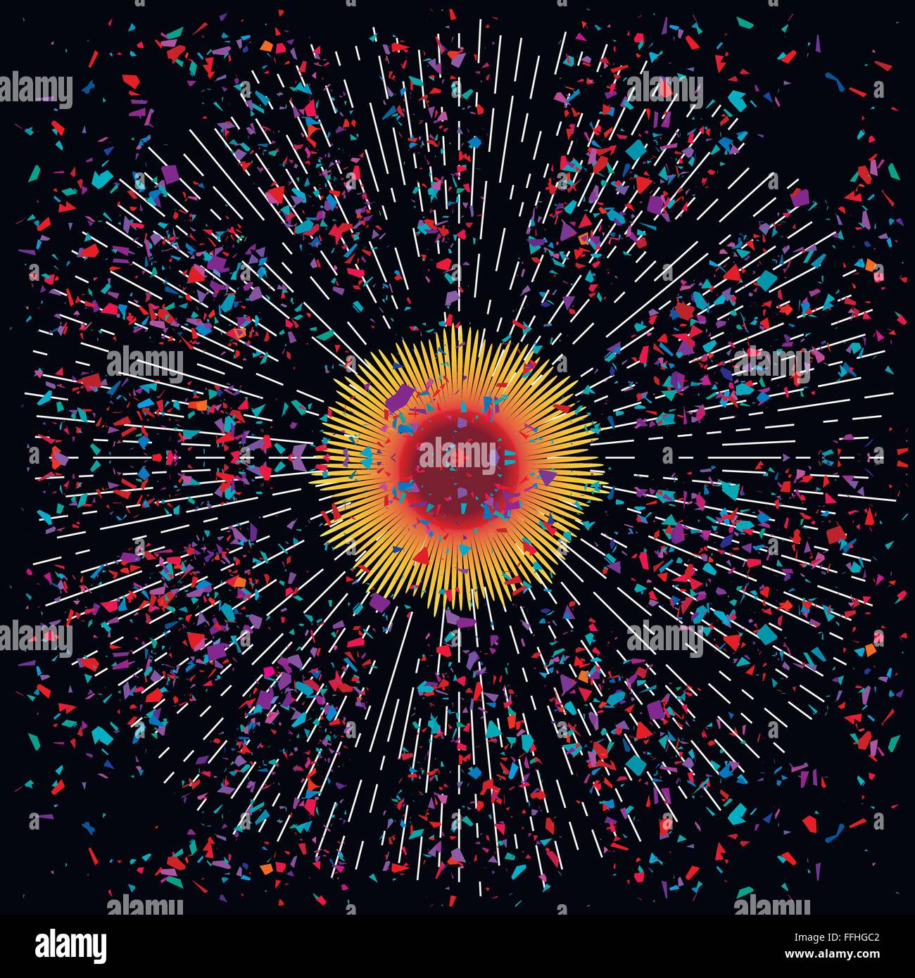 Star Explosion with Particles Stock Vector Image & Art - Alamy