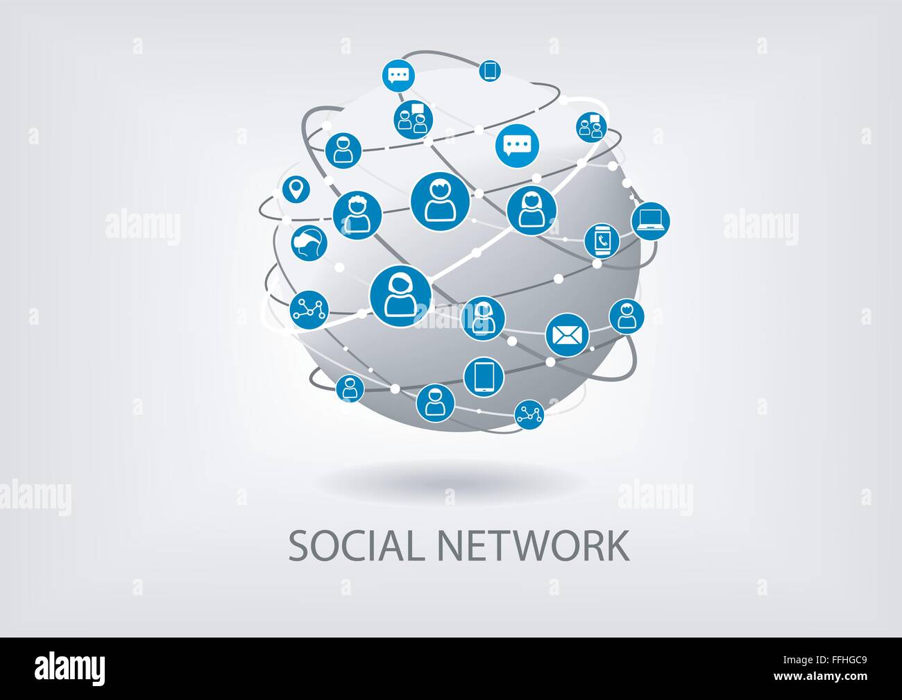 Social network vector icon background Stock Vector Image & Art - Alamy