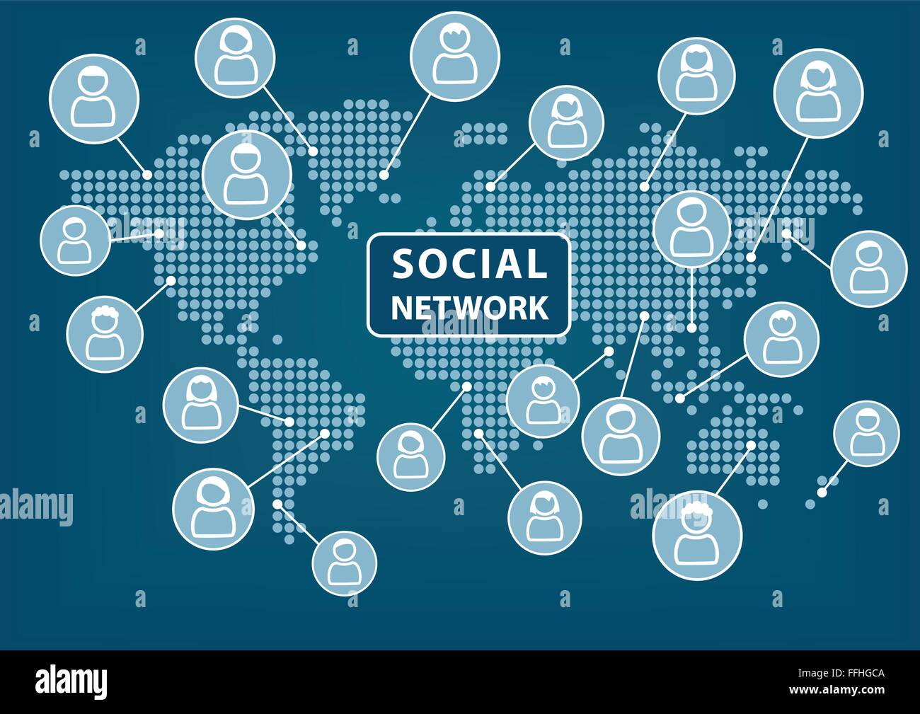 Social network concept. Technology background. Vector Stock Vector ...