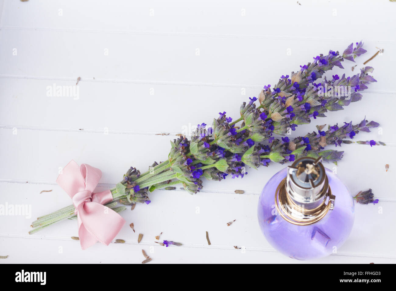 Lavender flowers spa Stock Photo - Alamy