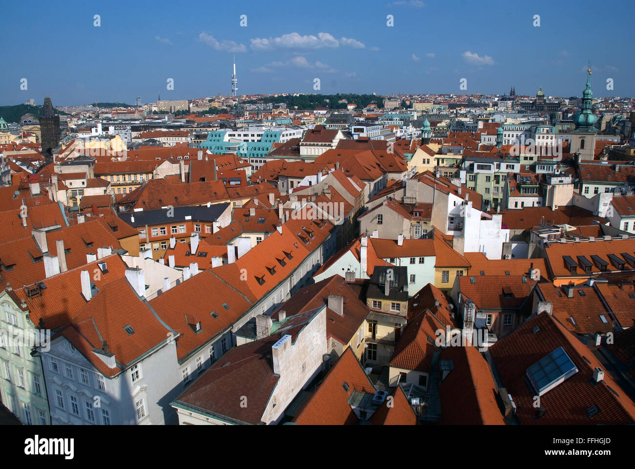 Aerial prague city centre hi-res stock photography and images - Alamy