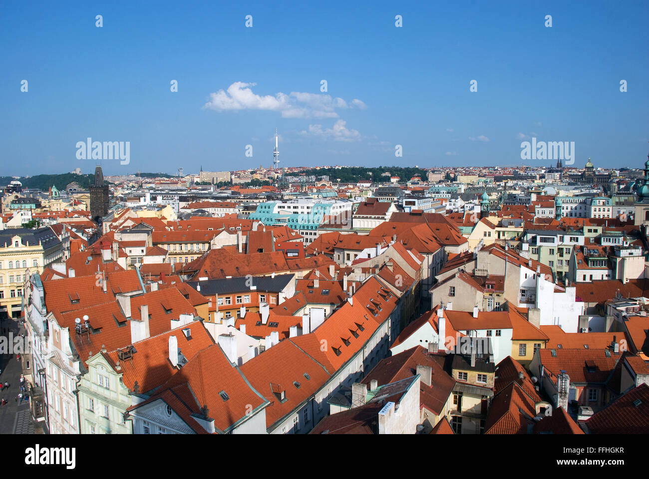 Aerial prague city centre hi-res stock photography and images - Alamy
