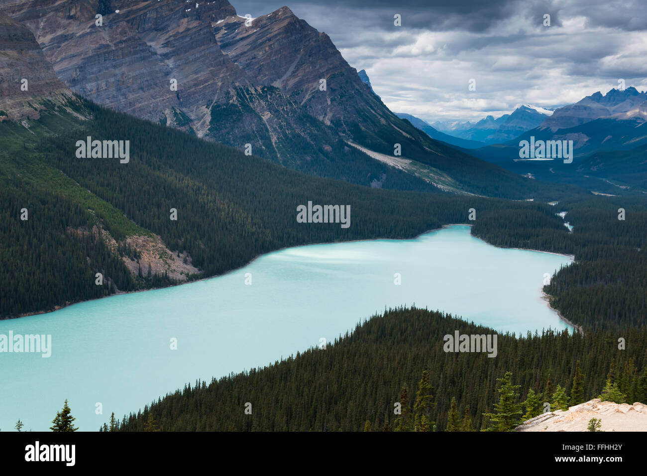 Aerial view of Peyto Lake, Banff National Park Stock Photo - Alamy
