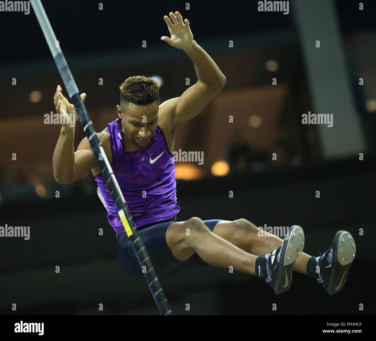 Berlin, Germany. 13th Feb, 2016. Pole vaulter Raphael Holzdeppe of ...