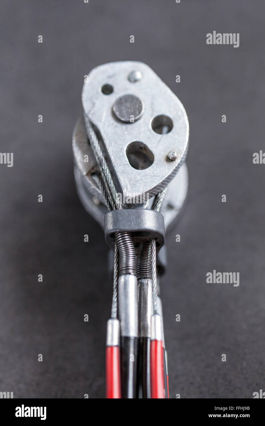 Close up view of a climbing friend gear, also known as spring-loaded ...