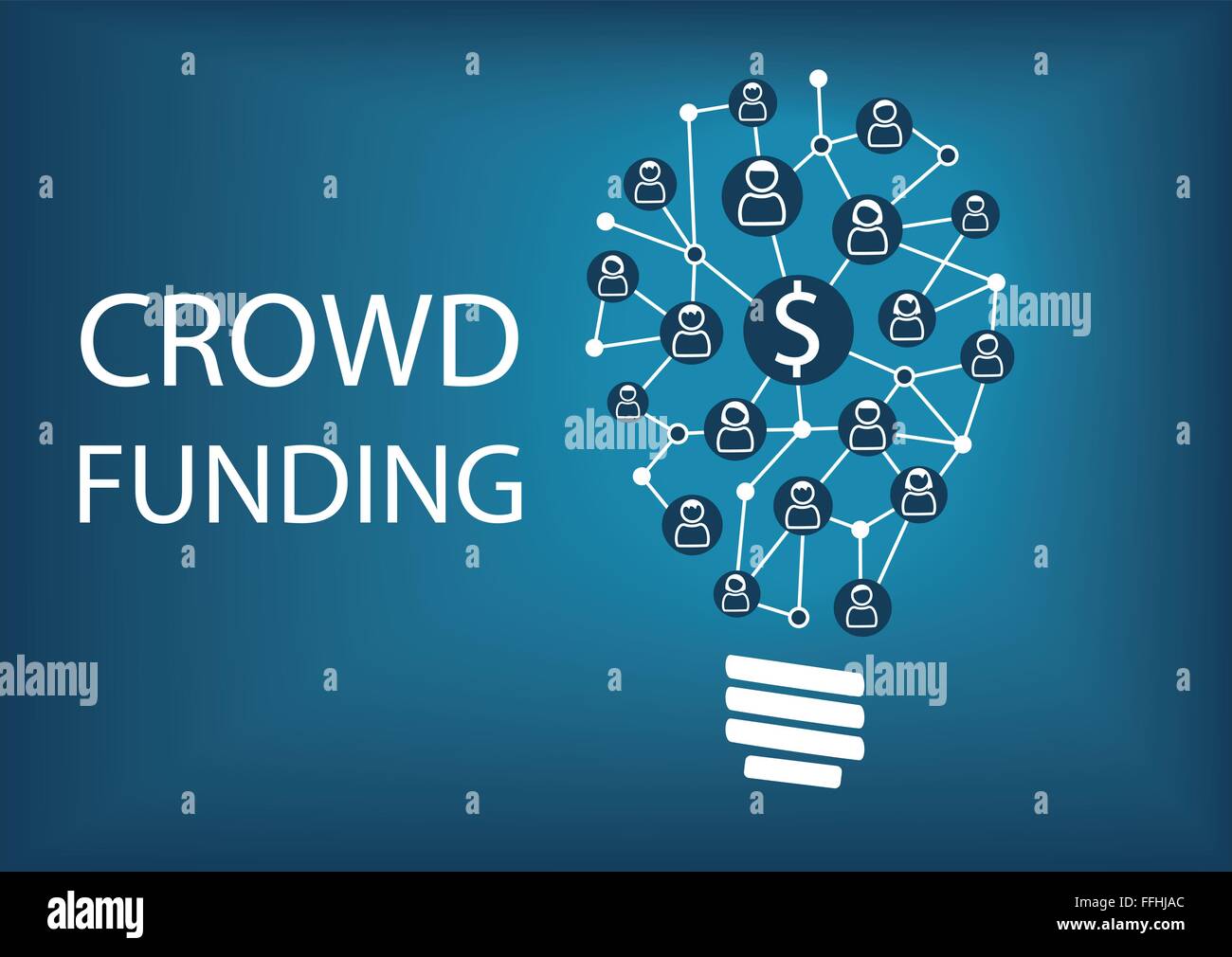 Crowd funding concept. Vector illustration background Stock Vector ...