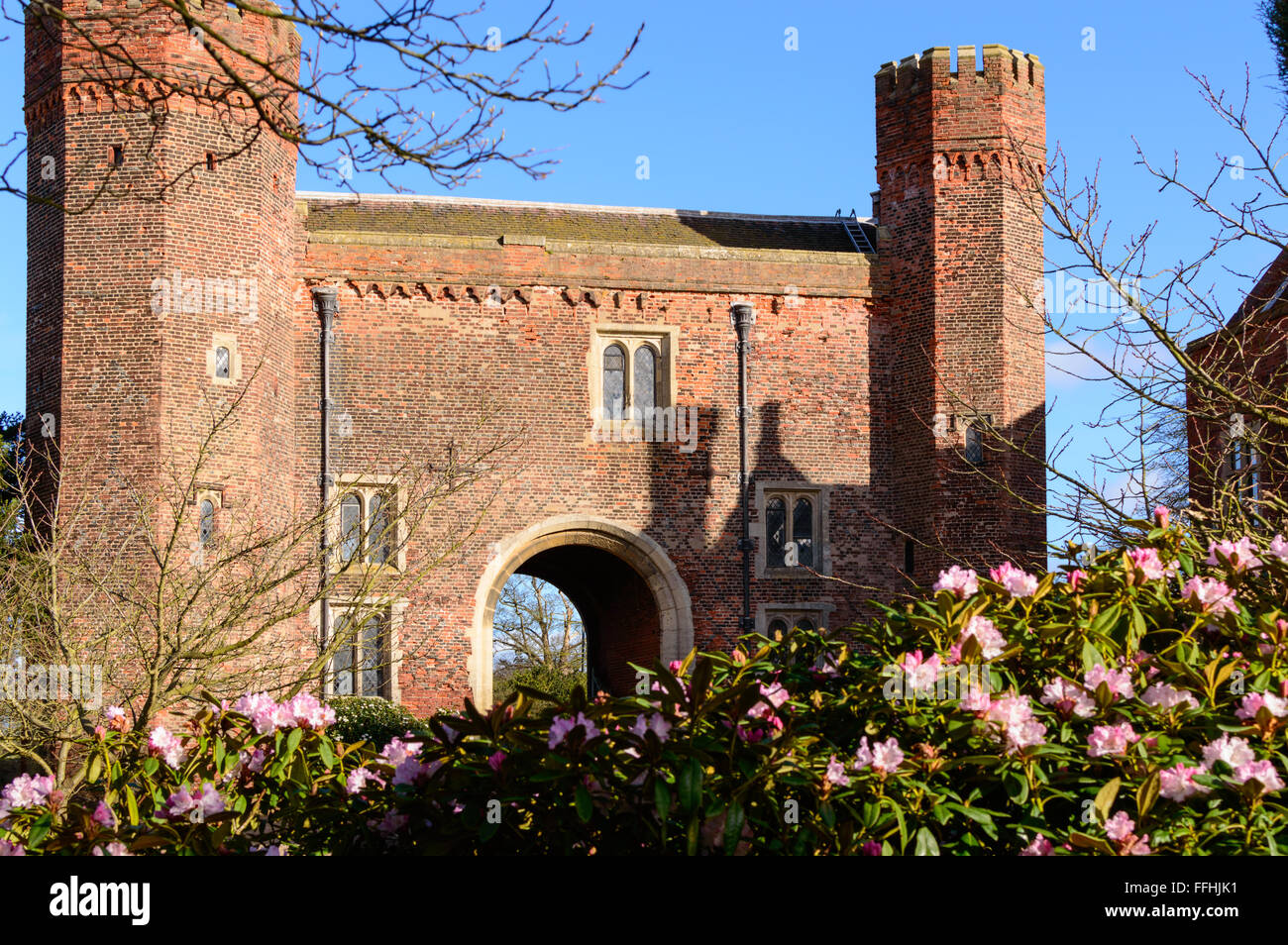 The gatehouse at Hodsock Priory. In Blyth, Worksop, England. On 7th ...