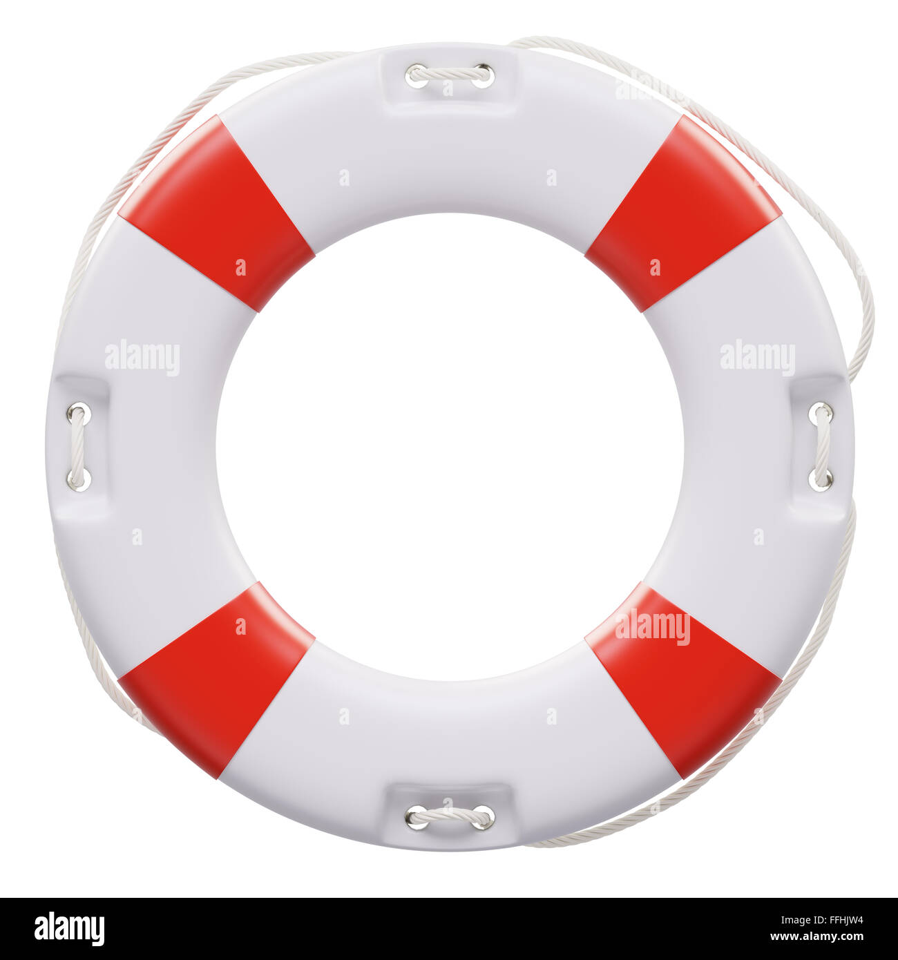 Lifebuoy isolated on white background Stock Photo - Alamy