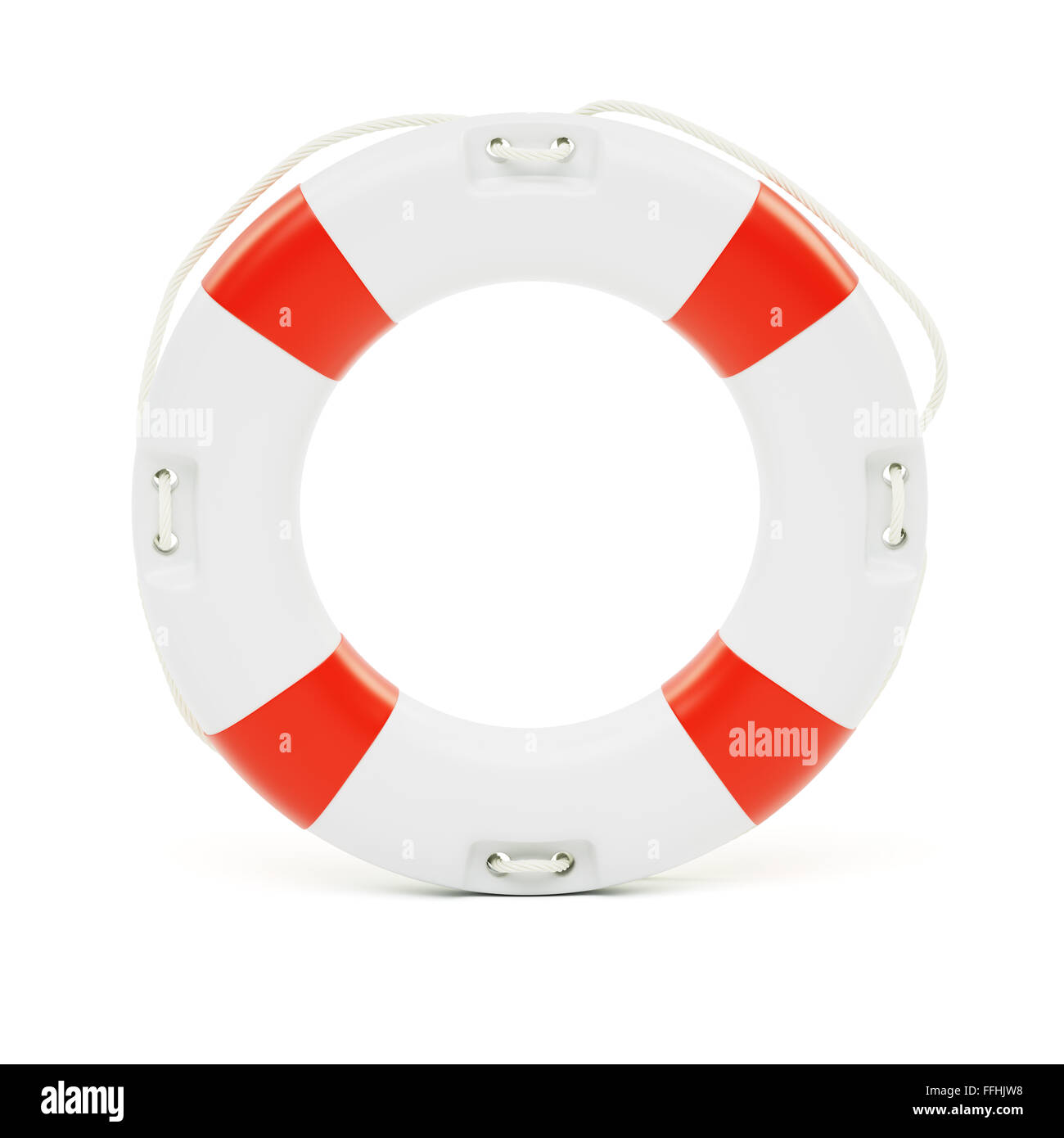 Lifebuoy isolated on white background with shadow Stock Photo - Alamy