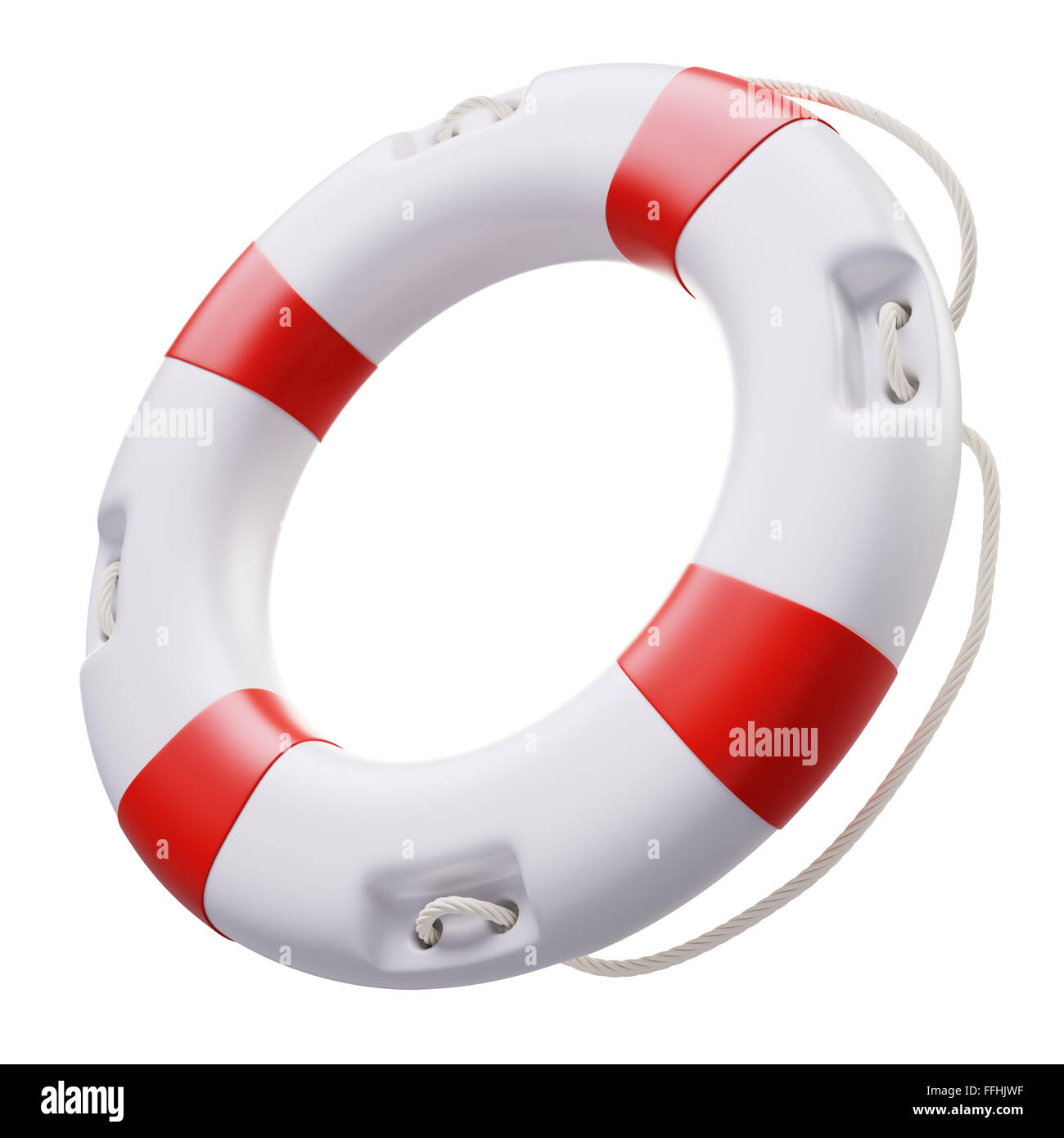 Lifebuoy isolated on white background Stock Photo - Alamy