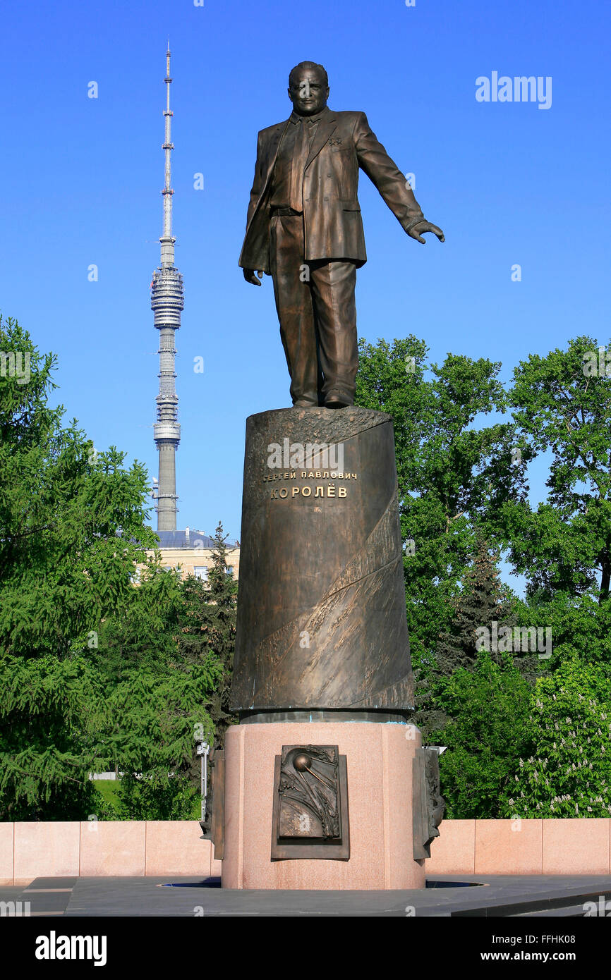 Monument to the lead Soviet rocket engineer and spacecraft designer ...