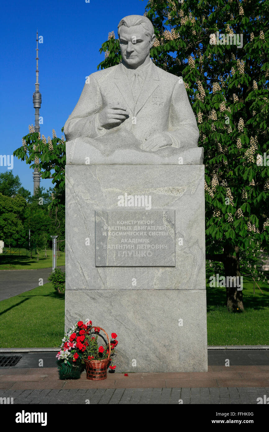 Monument to the Soviet Ukrainian engineer Valentin Petrovich Glushko ...