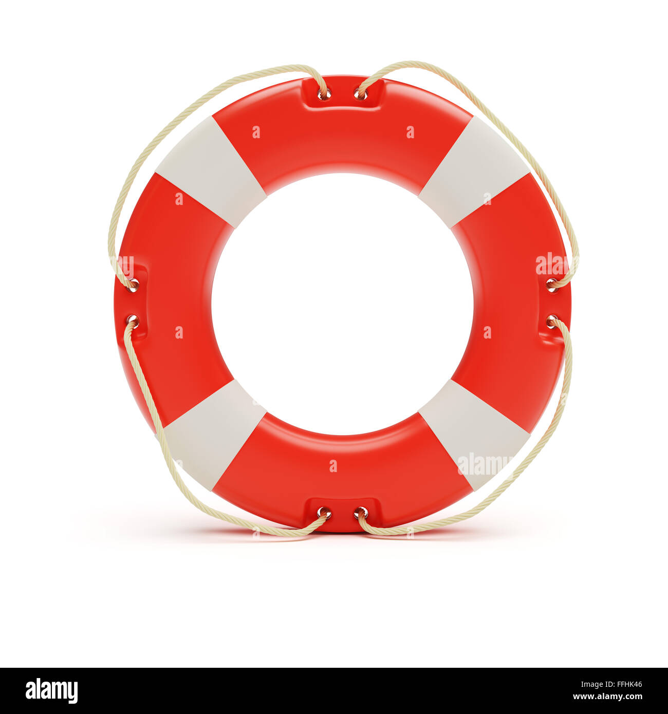 Lifebuoy isolated on white background with shadow Stock Photo - Alamy