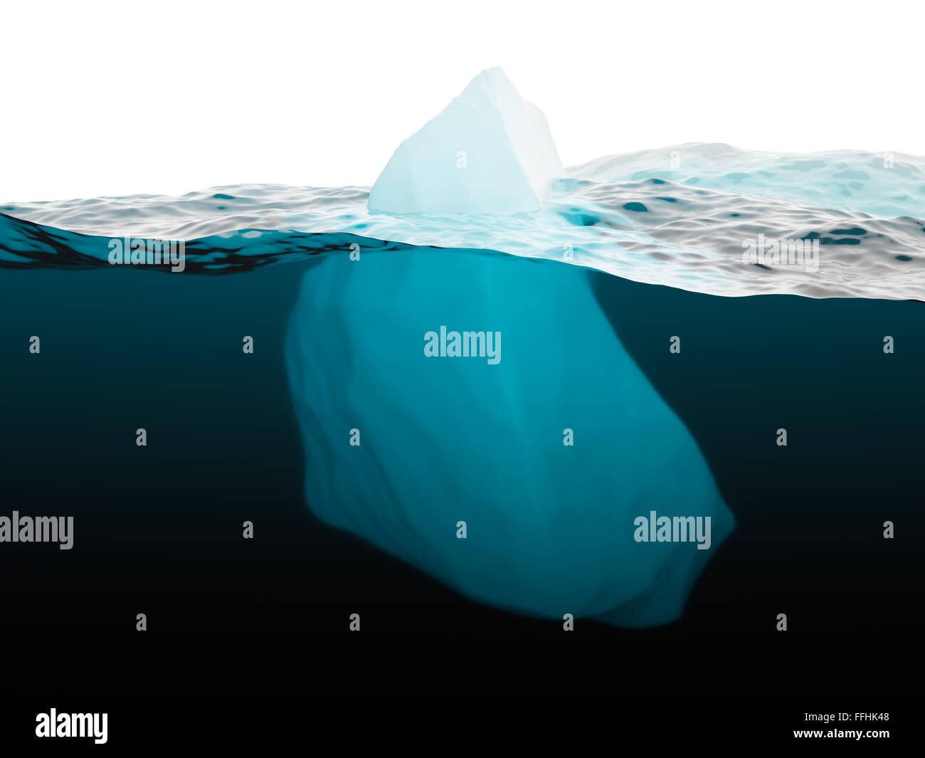 Iceberg on water surface closeup Stock Photo - Alamy