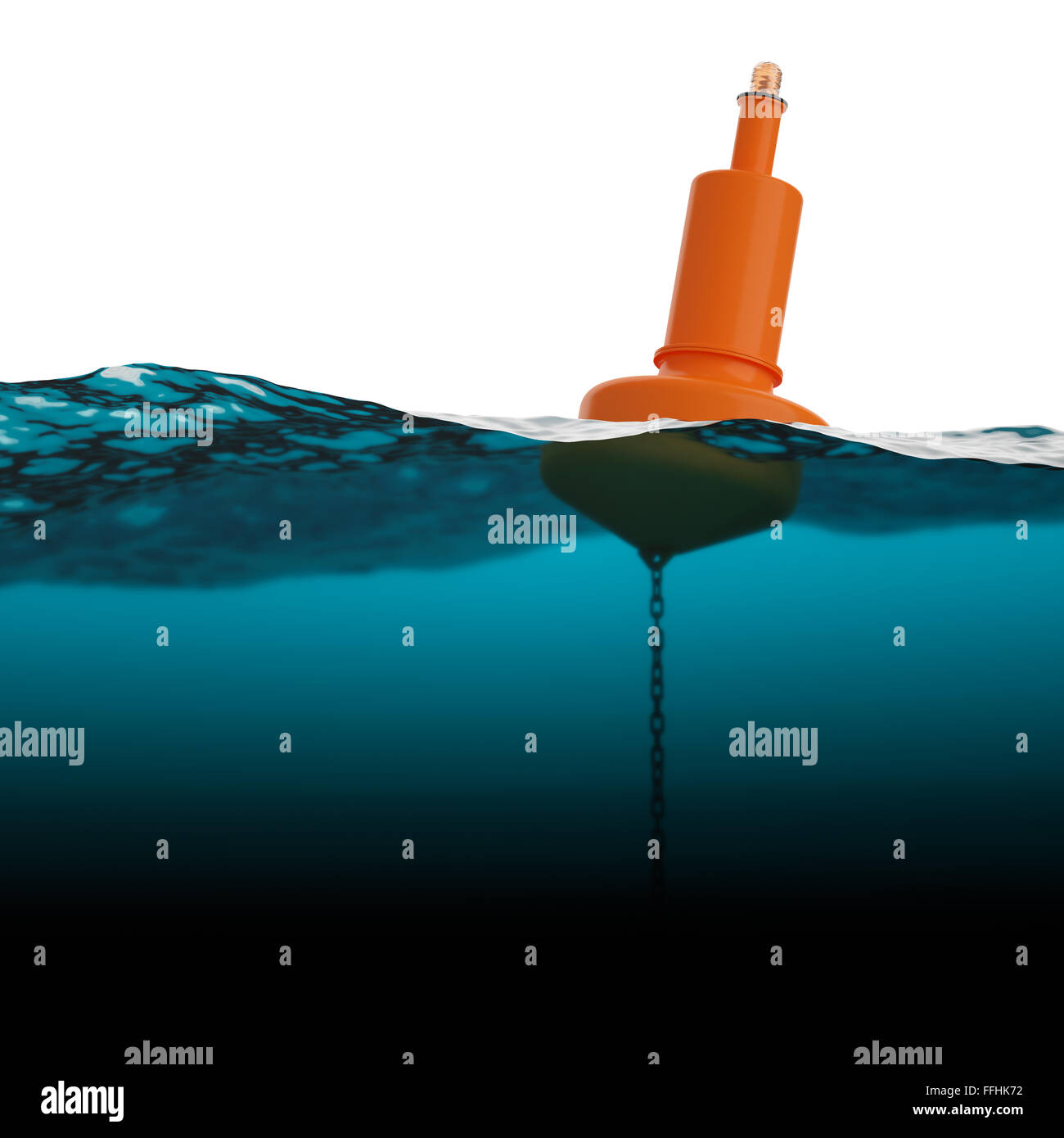 Red beacon on water surface Stock Photo - Alamy