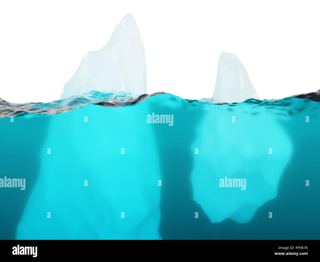Two floating icebergs hi-res stock photography and images - Alamy