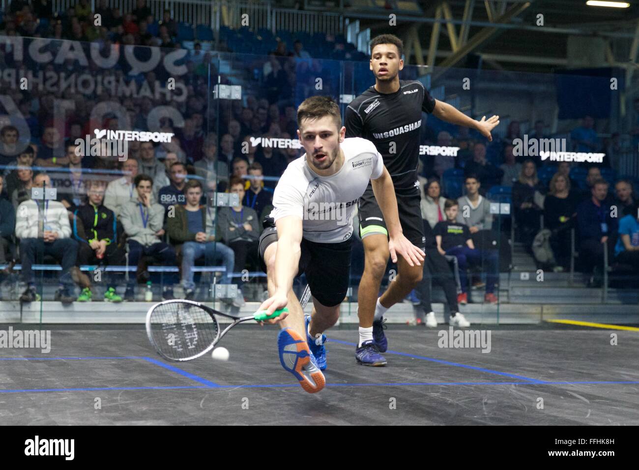 National Squash Centre, Manchester, UK. 14th Feb, 2016. British ...