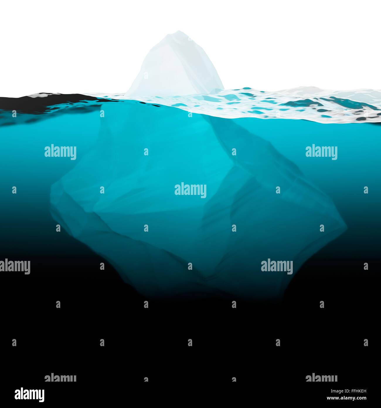 Iceberg on water surface closeup Stock Photo - Alamy