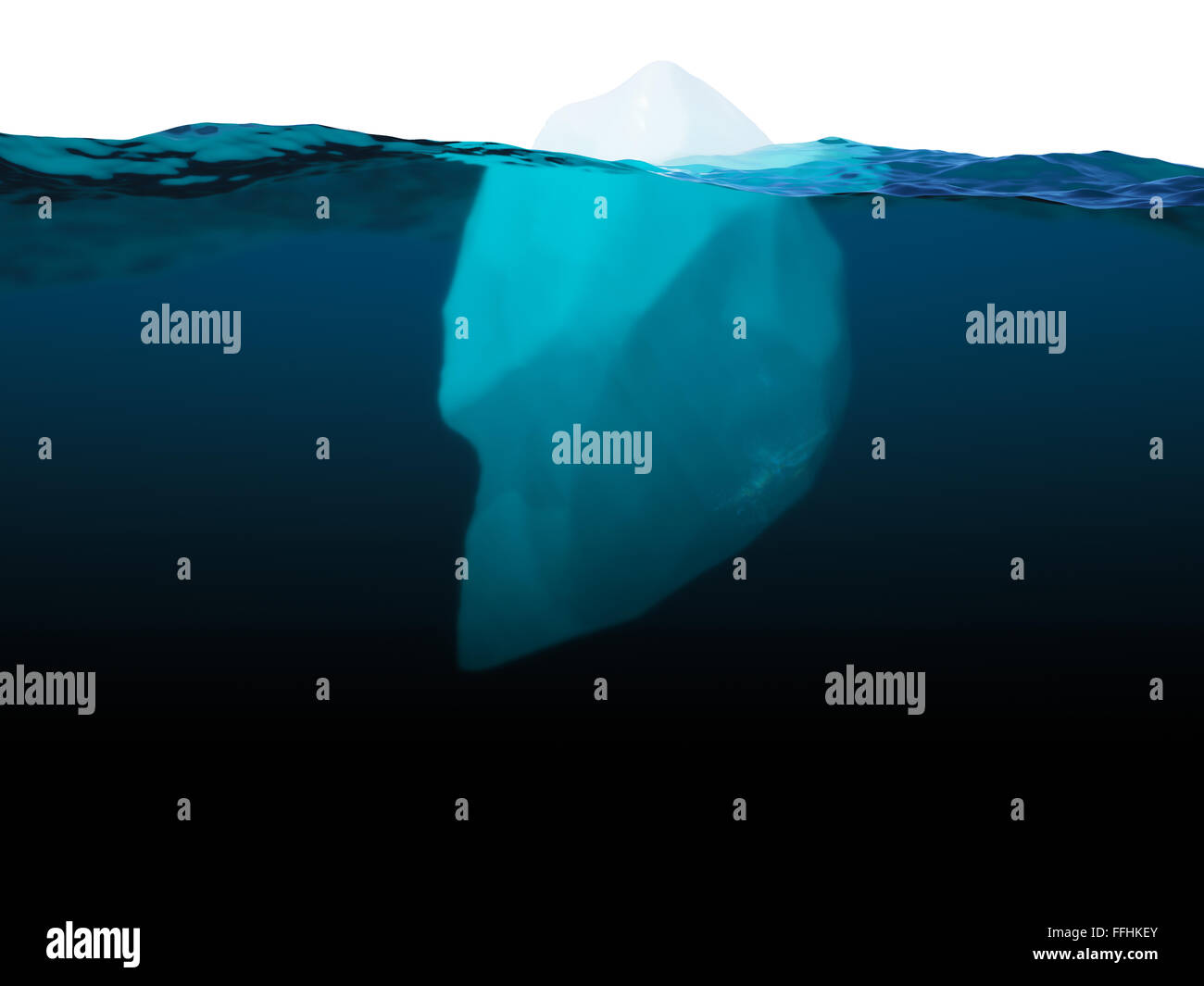 Iceberg on water surface closeup Stock Photo - Alamy