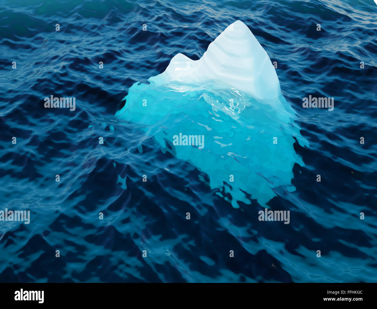 Iceberg on water surface closeup Stock Photo - Alamy