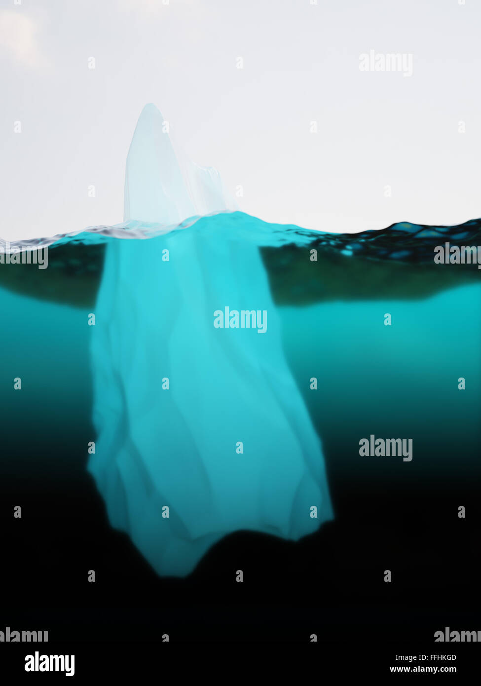 Iceberg on water surface closeup Stock Photo - Alamy
