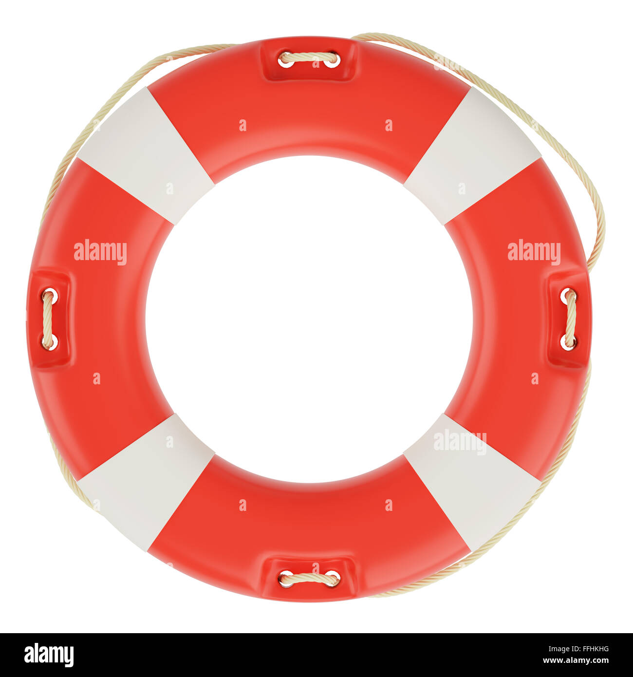Lifebuoy isolated on white background Stock Photo - Alamy