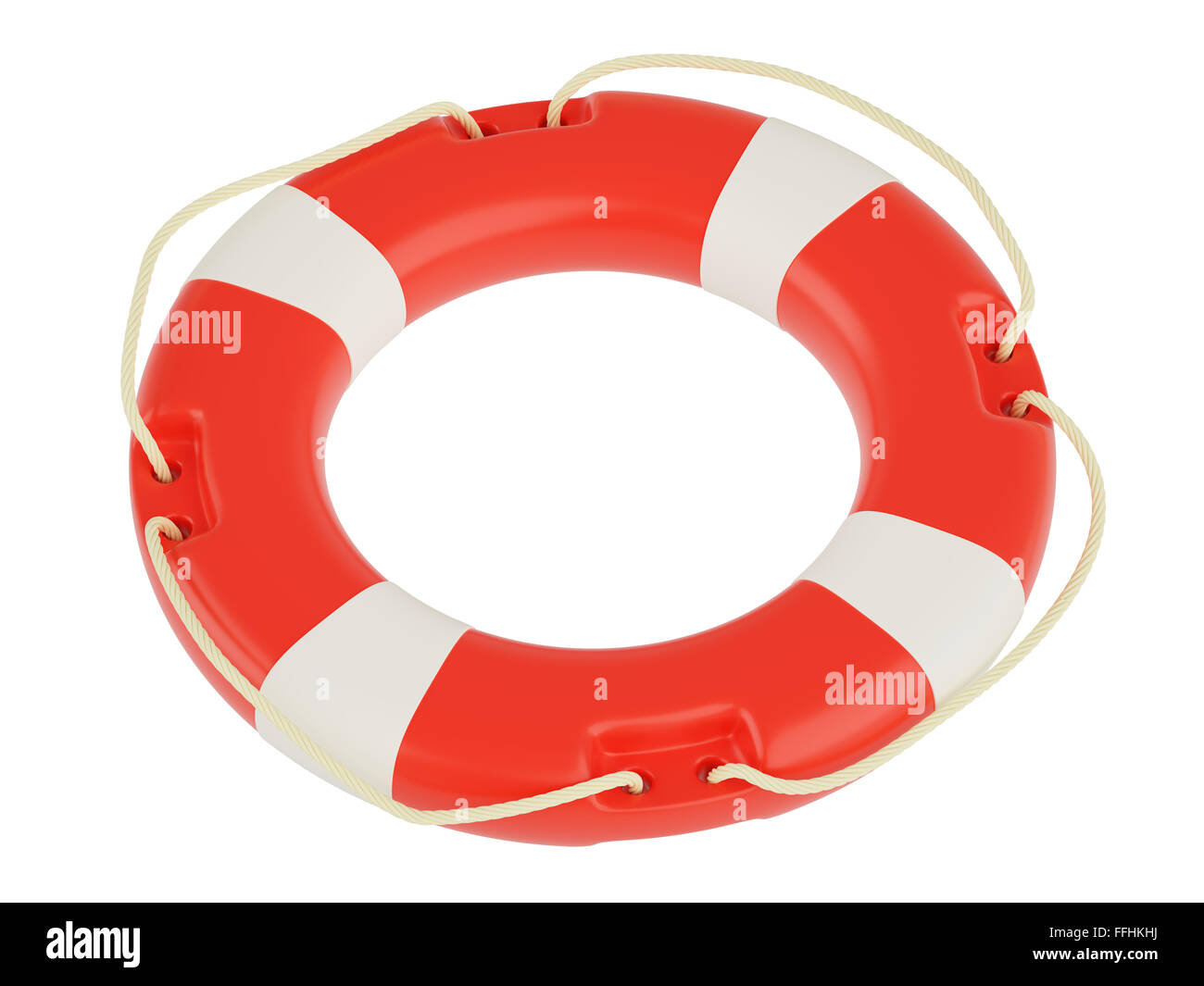 Lifebuoy isolated on white background Stock Photo - Alamy