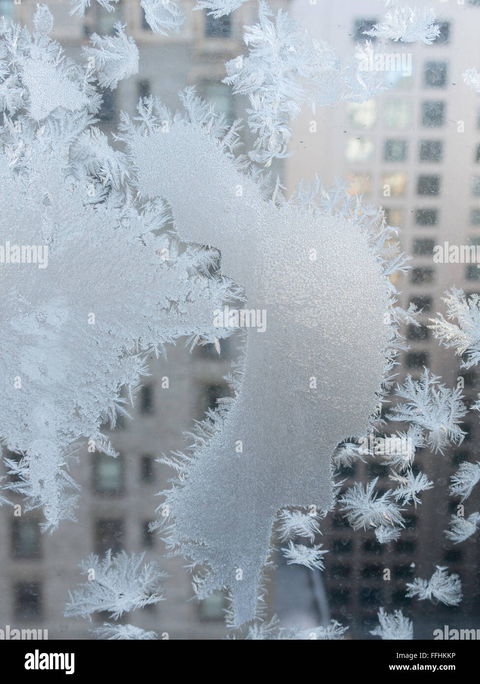 New York City, New York, USA. 14th Feb, 2016. Icy window as big freeze ...