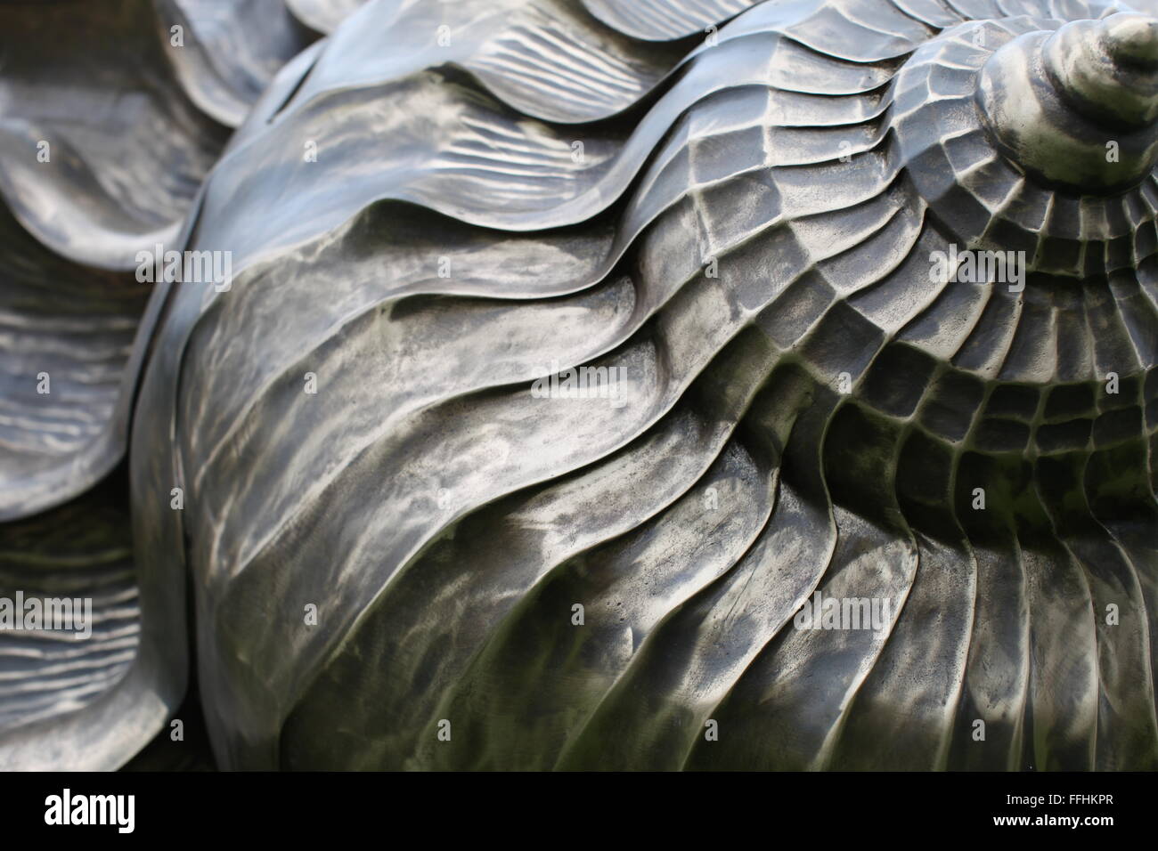 A Part of a Large Metal Sculpture of a Shell Stock Photo - Alamy